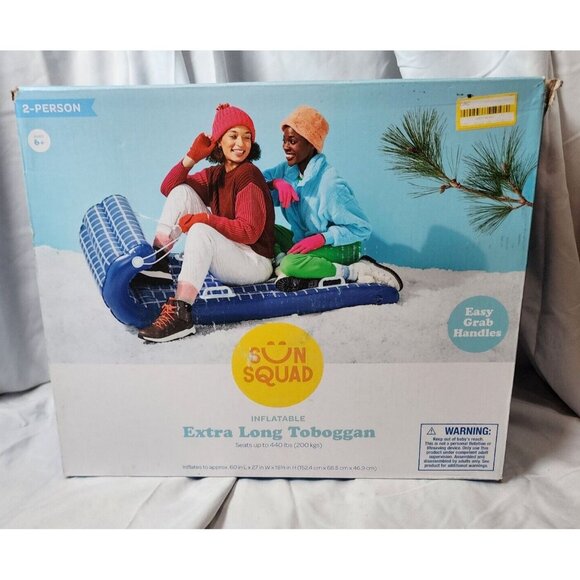 Sun Squad | Toys | New Sun Squad Inflatable Extra Long Toboggan 2 ...